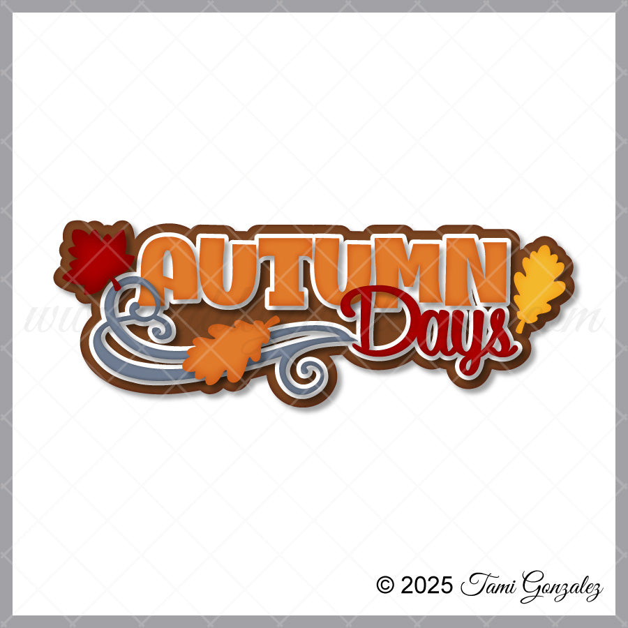 Autumn Days Title – Cuddly Cute Designs