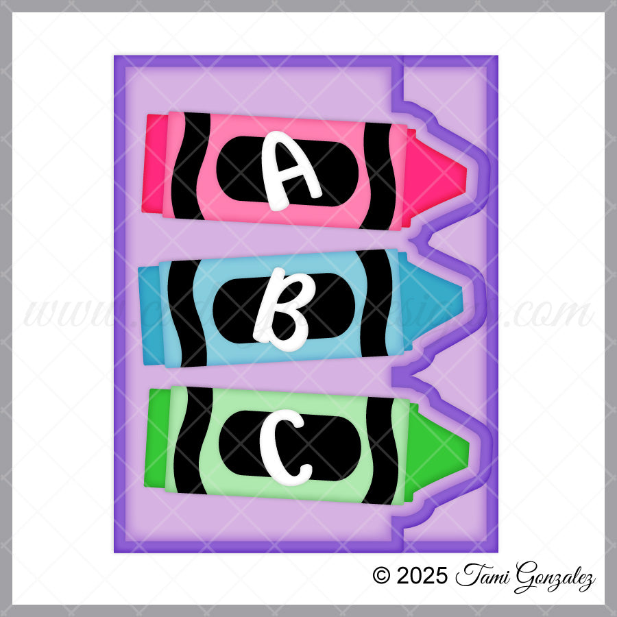 Edgie Card - Crayons – Cuddly Cute Designs