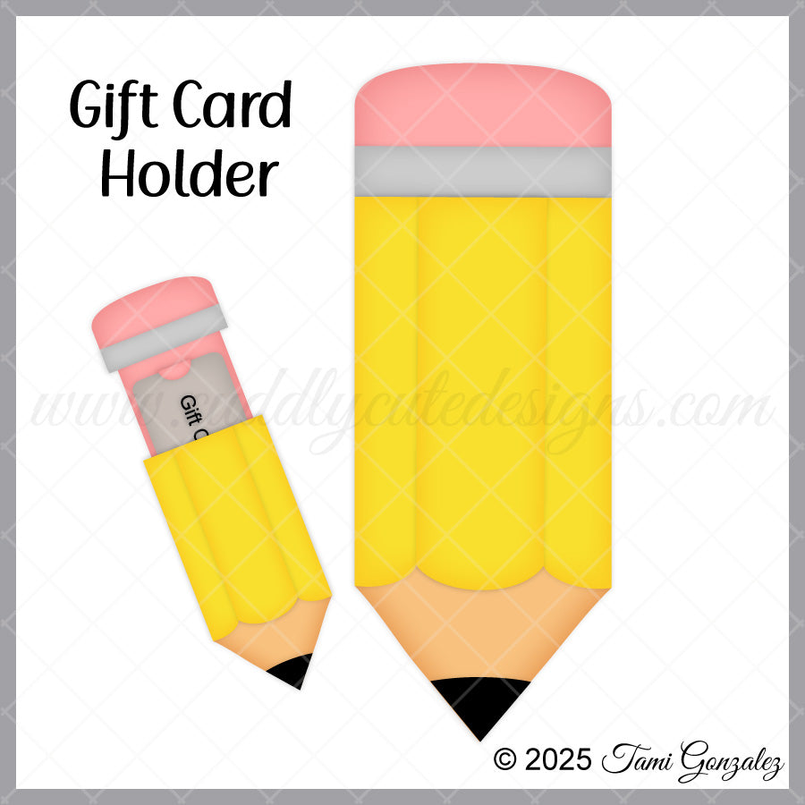 Pencil Gift Card Holder – Cuddly Cute Designs