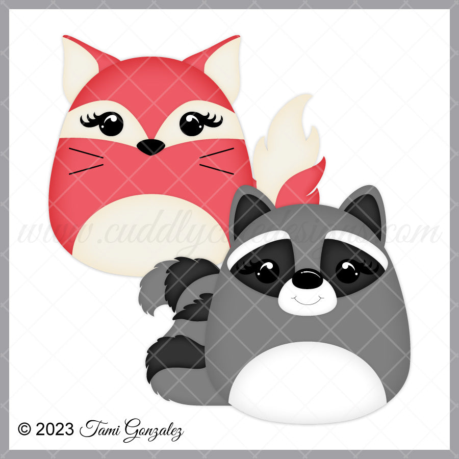 Squishables - Fox & Raccoon – Cuddly Cute Designs
