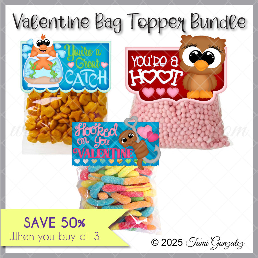 Valentine Bag Topper Bundle – Cuddly Cute Designs