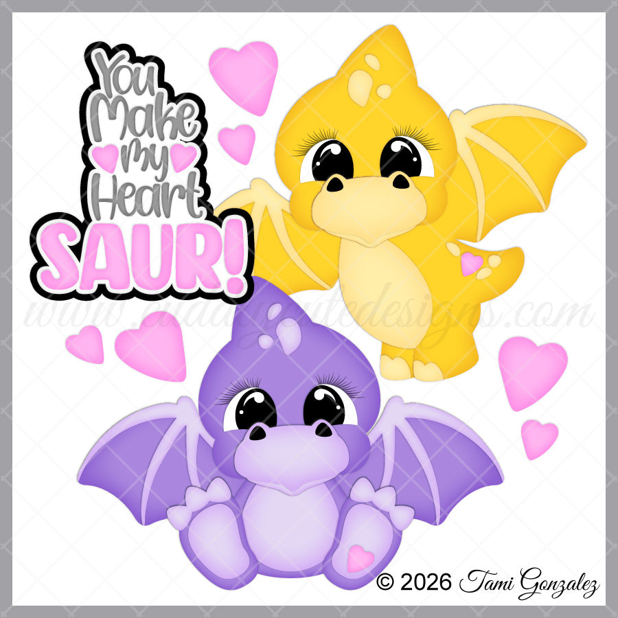 You Make My Heart SAUR – Cuddly Cute Designs